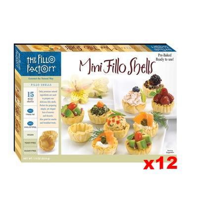 Mini Fillo Pastry Shells (Fillo Factory) CASE (12 x 15 (2.0 oz)) 180 ...