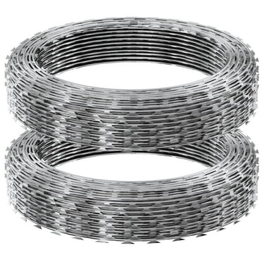 vidaXL Razor Wire Nato Helical Wire Fence Concertina Wire Galvanized ...