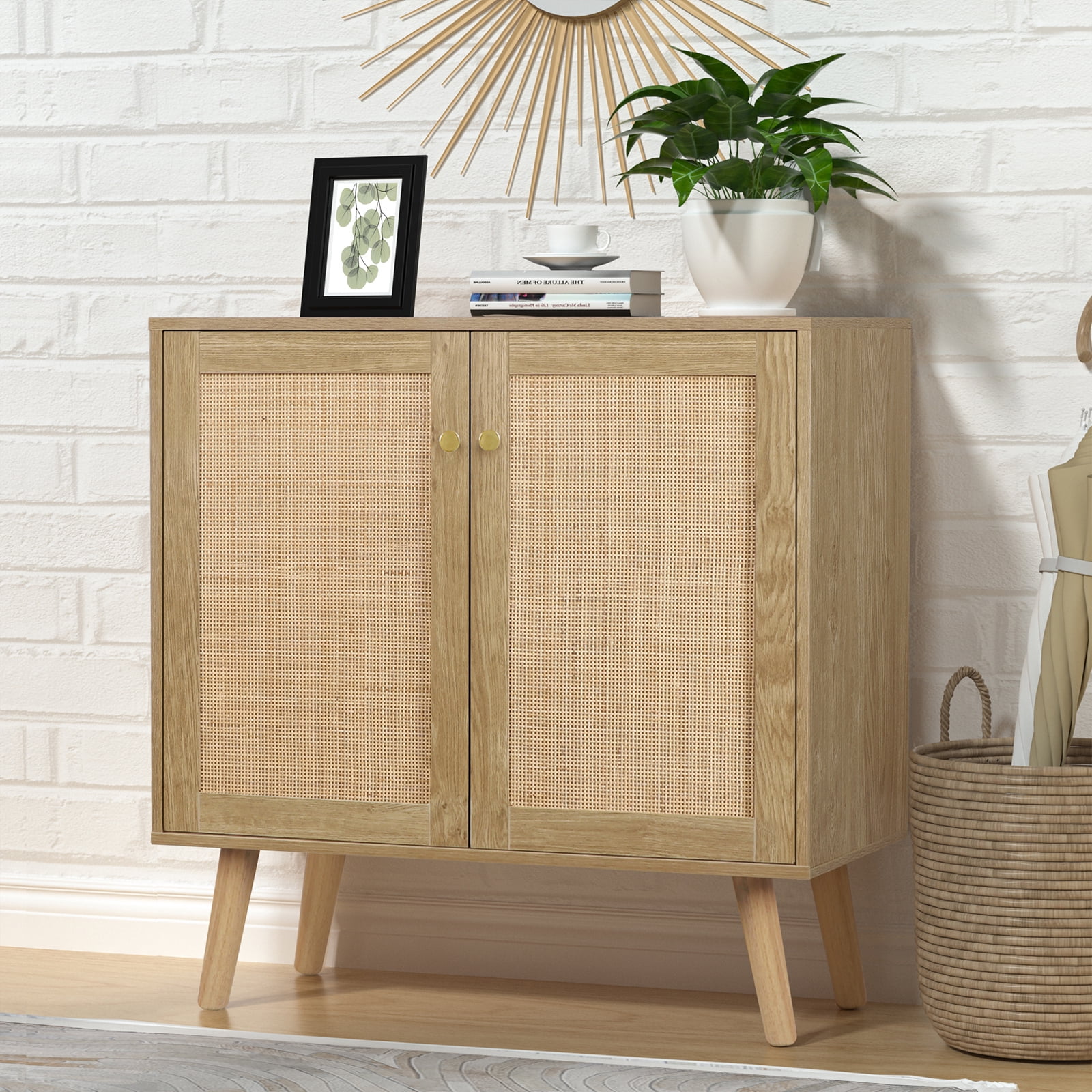 Click here for Eumyviv 2-Doors Accent Cabinet Sideboard With Pine... prices