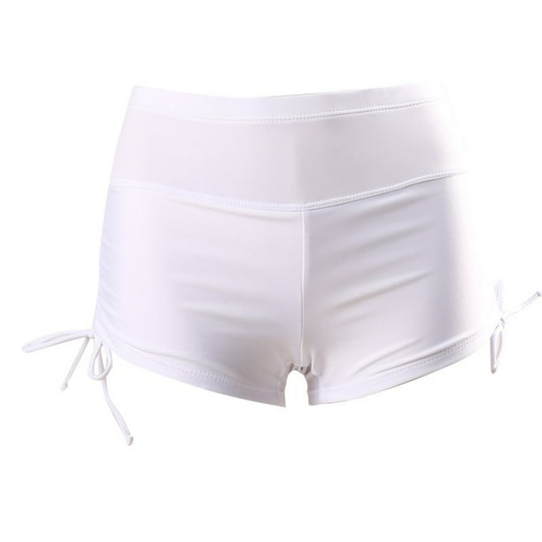 Women High Waist Swim Shorts Swimsuit Bikini Tankini Bottoms Ladies