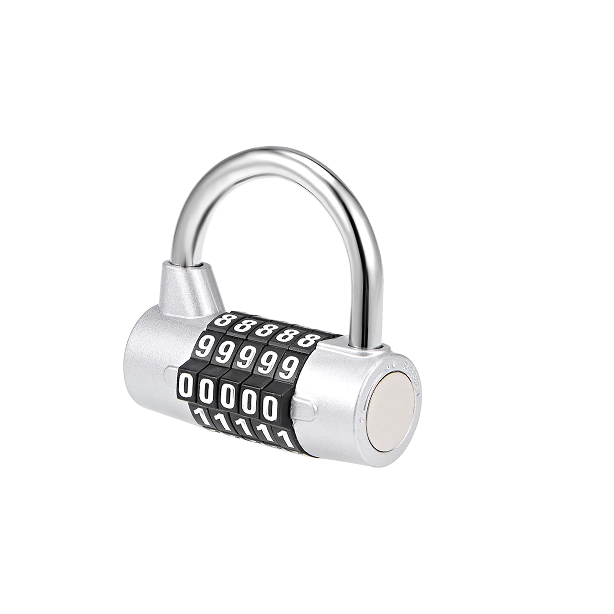 5-Digit Combination Padlock, 2-1/2-inch Resettable Gate Locker Lock ...