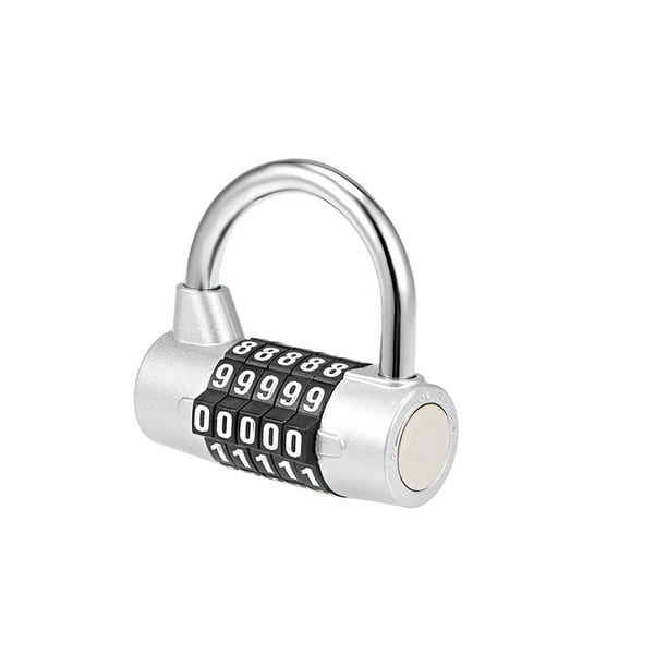 5-Digit Combination Padlock, 2-1/2-inch Resettable Gate Locker Lock ...