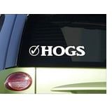 Hogs Check *I048* 8" Sticker decal hog dog vest pit bull catch dog wild ...