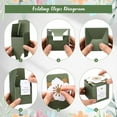 EISRUNGF- 50 Pcs Wedding Favor Boxes with Thanks Card Square Flower ...