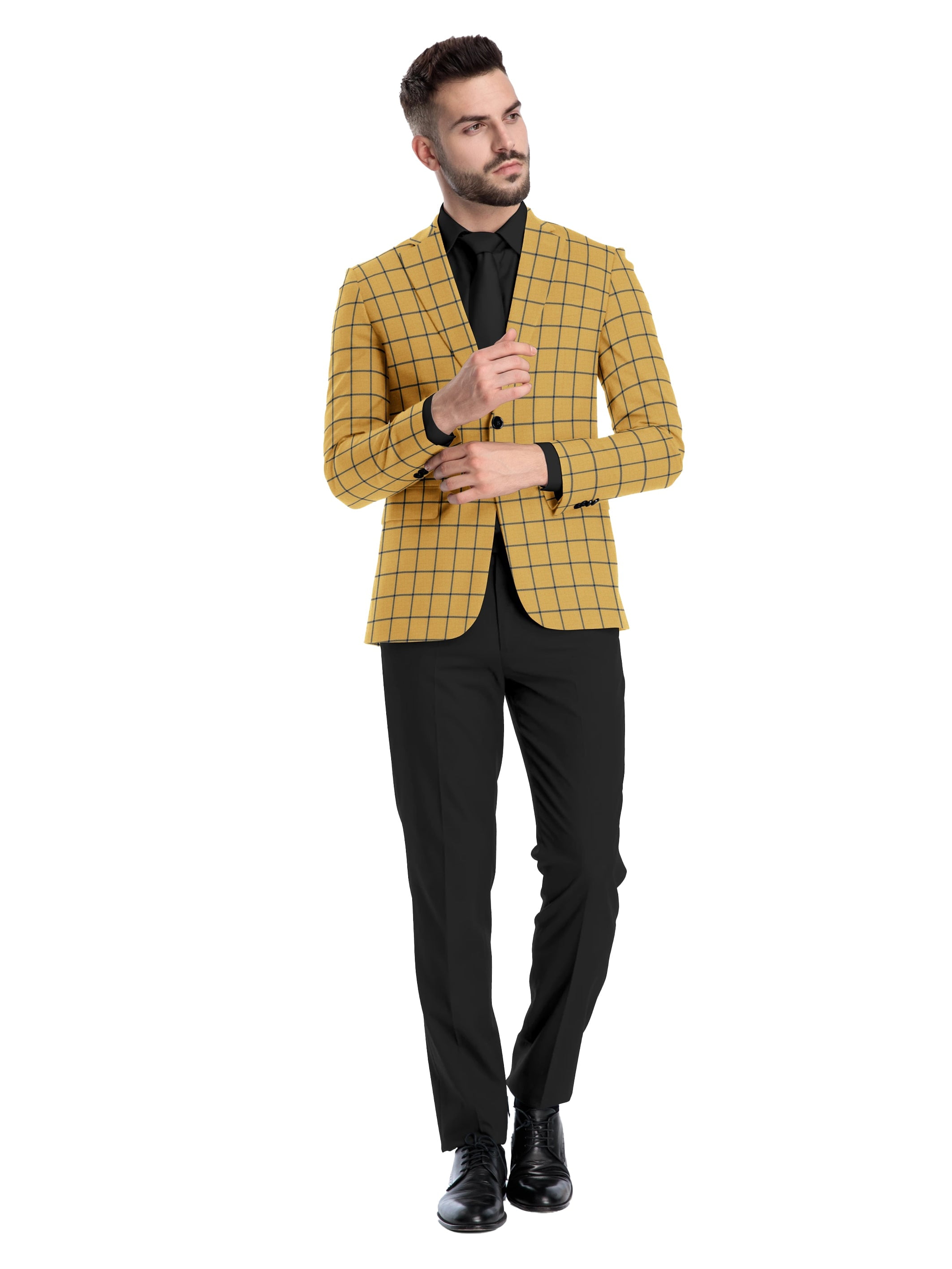 Elina fashion Men's Blazer Jacket Formal Printed Office Suit Coat ...