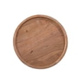 Naples 22 in. Natural Acacia Round Solid Wood Tray Top End Table ...