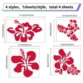 1Set 4Pcs 4 Styles PET Waterproof Self-adhesive Car Stickers Reflective ...