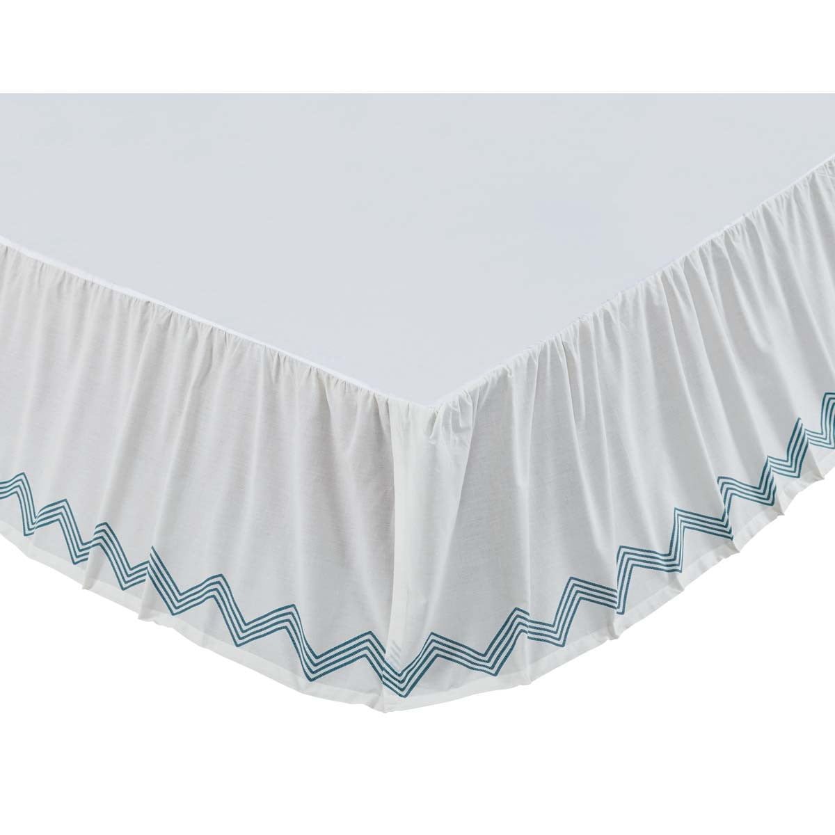Marshmallow White Coastal Bedding Laguna Cotton Split Corners Gathered ...