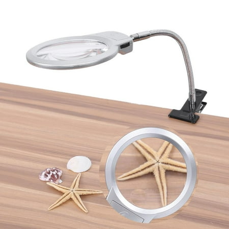 Garosa Large Lens Table Top Desk Lamp Lighted Magnifier Magnifying ...