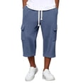 Capri Pants for Men Below Knee Cargo Pants Casual Summer Lightweight 3/ ...