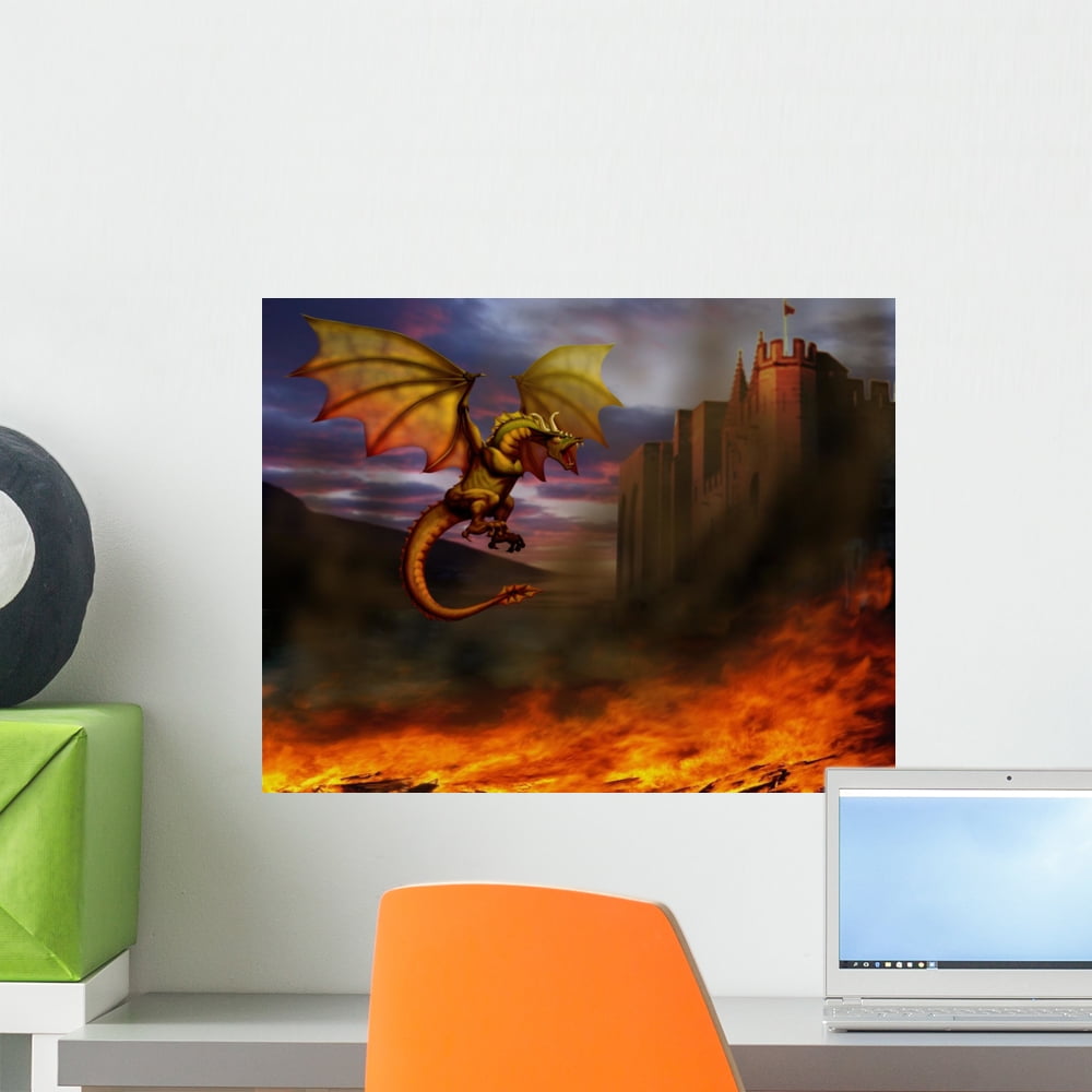 Dragon Wall Mural by Wallmonkeys Peel and Stick Graphic (18 in W x 14 ...