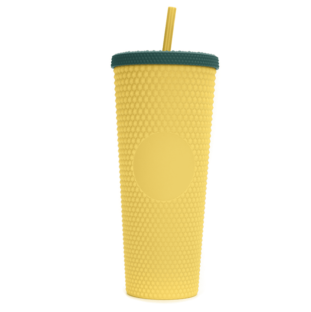 Matte Studded Cups, 24oz Studded Double Wall Plastic Tumblers, BPA FREE ...