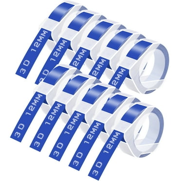 Label Maker Tape Compatible with Dymo Embossing Label Maker, 1/2''x 9.8 ...