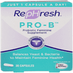 Rephresh Pro-B Probiotic Supplement for Daily Feminine Wellness, 24/7 ...