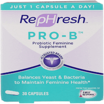 Rephresh Pro B Daily Feminine Probiotic Supplement for Yeast Infections ...
