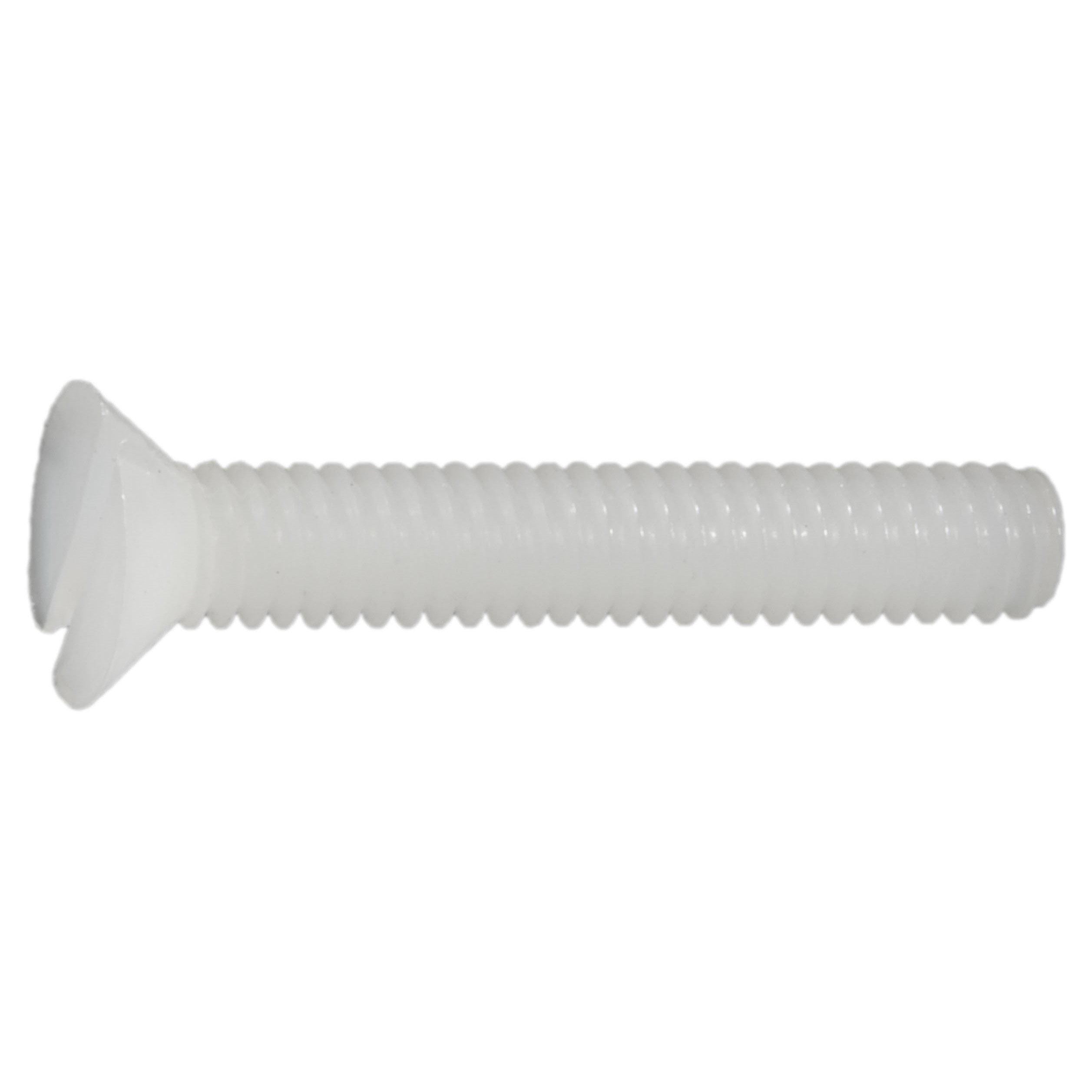 #8-32 x 1" Nylon Plastic Slotted Flat Head Screws MSFN-111 (20 pcs ...