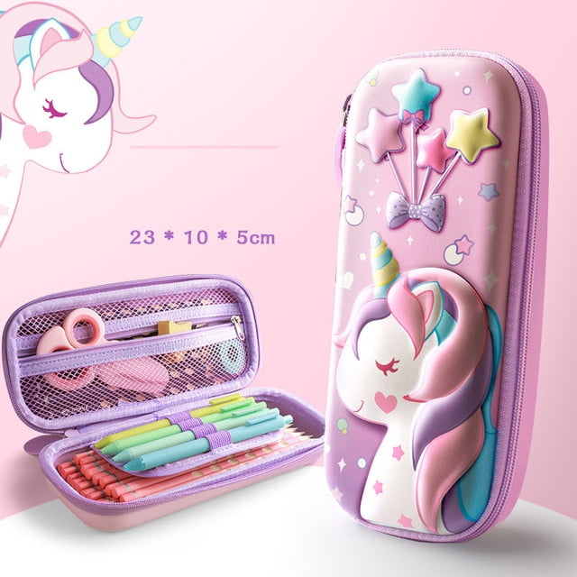 7D EVA Cute Pencil Case Cartoon Stationery Box Girls Color Pencil Box ...