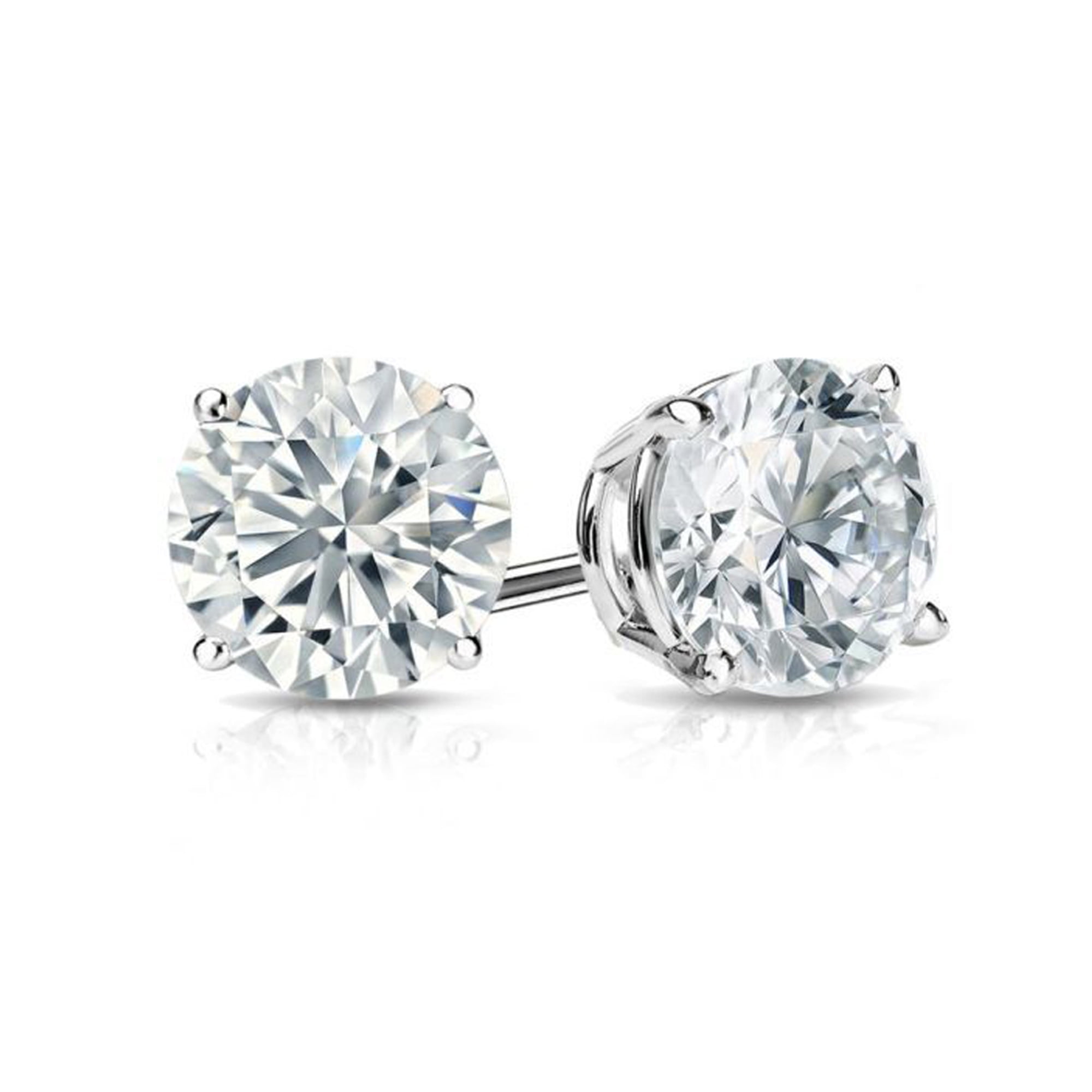 Click here for 14k White Gold 1/2 Carat Created White Diamond Rou... prices