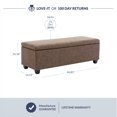 Free Shipping! BELLEZE Storage Ottoman Bench Footstool - Amherst ...