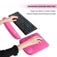 Mint Pink Ergonomic Memory Foam Keyboard Wrist Rest and Mouse Pad with ...