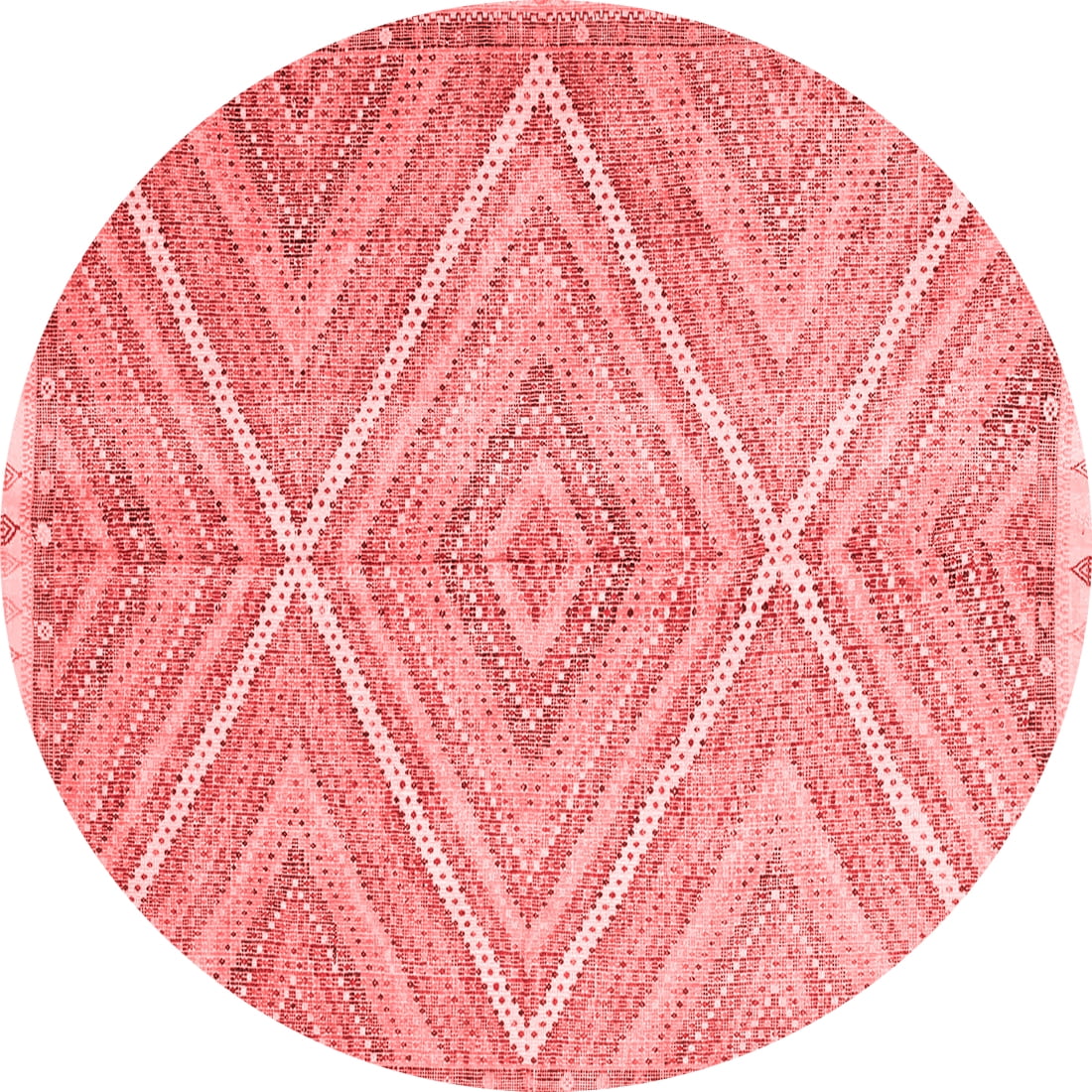 Ahgly Company Indoor Round Abstract Red Contemporary Area Rugs, 8 ...