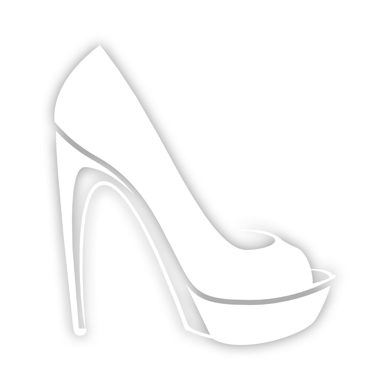 Stiletto Heel Sticker Decal Die Cut - Self Adhesive Vinyl ...