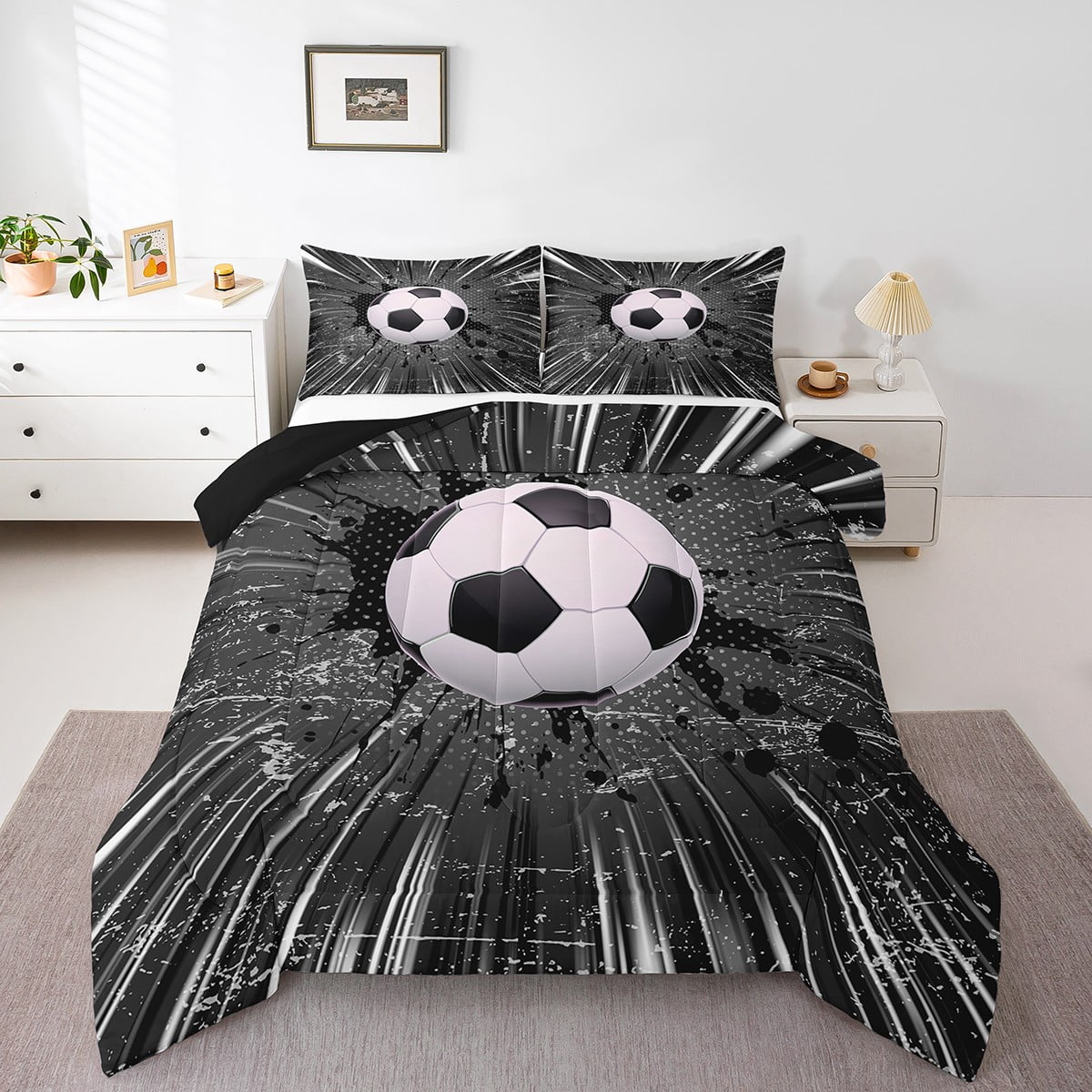 Click here for Erosebridal Soccer Bedding Sets Full With Comforte... prices