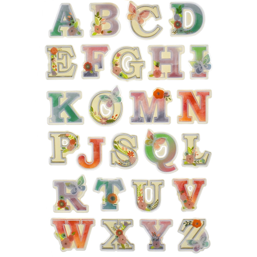 Dainty Alphabet Pop-Up 3D Sticker Sheet, 1-Inch, 26-Piece - Walmart.com