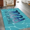 Area Rug 3x5ft Summer Blue Swimming Pool Area Rugs Washable Low Pile ...