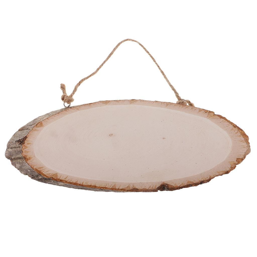 Natural Wooden Log Slice Slice Plaque Rustic - Walmart.com