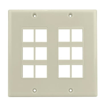 Wall plate: Double-Gang Pass-Thru Wall plate Split-Port - Walmart.com