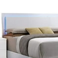 ACME Lorimar Queen Bed with LED in White PU & Chrome Leg, Multiple ...