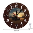2D Flat Wall Clock Art Print, Silent Non Ticking Battery Operated,Farm ...