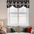 Aztec Triangle Pattern Tie Up Valance Curtains Pink Black White Western ...