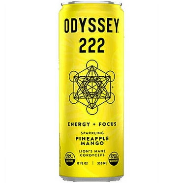 Odyssey Elixir Energy and Focus Sparkling Mushroom Drink, 222mg Cherry ...
