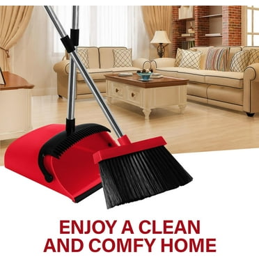 Libman Upright Broom and Stand Dustpan Combo Set, Commercial 1 Sweep ...