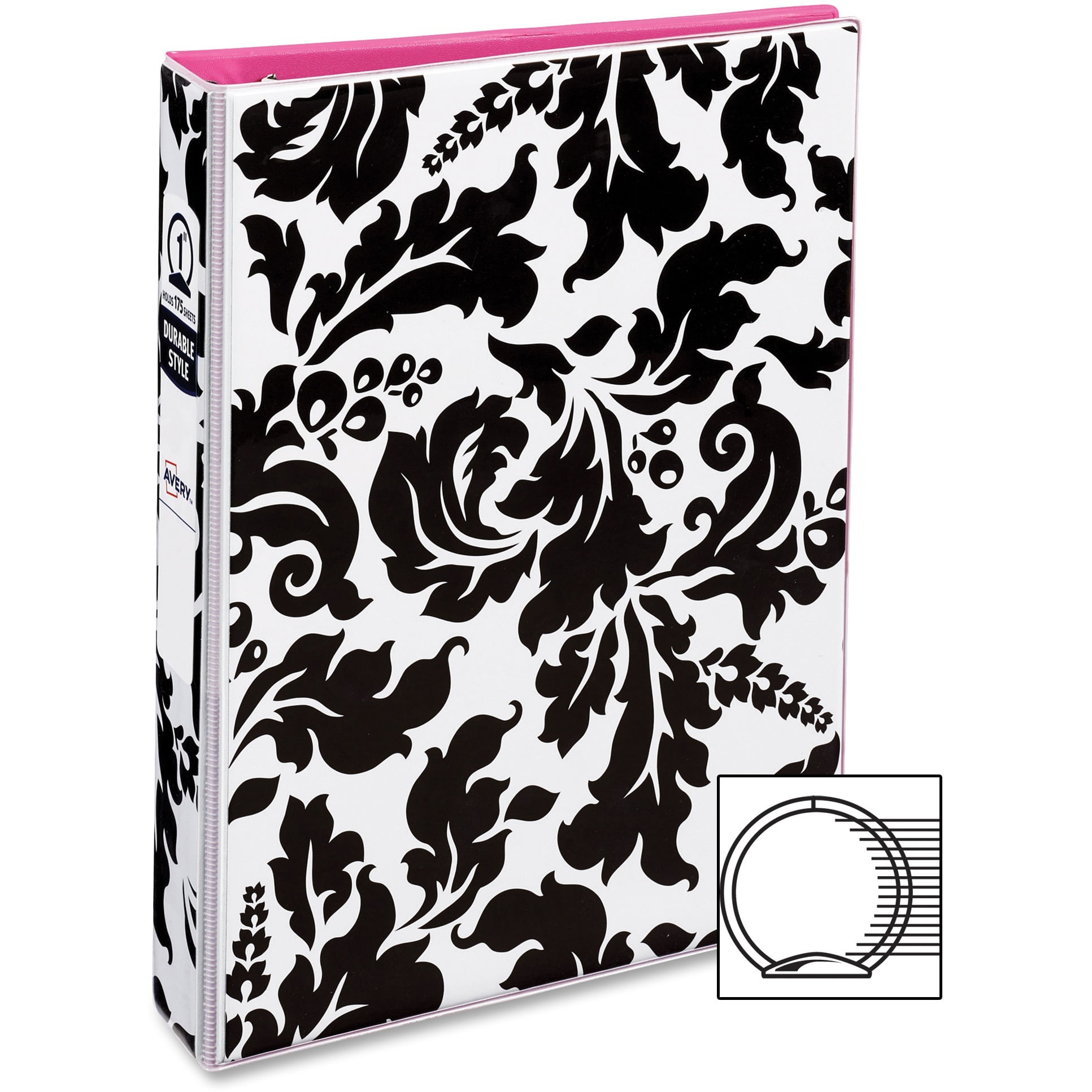 Avery 5-1/2" x 8-1/2" Mini Durable Style Binders with Round Rings ...