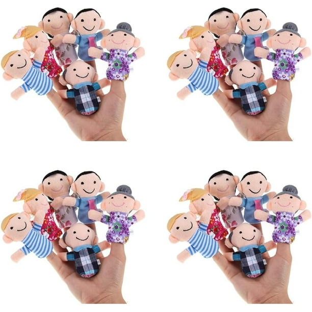 SAYDY 24 Pcs Mini Grandparents, Finger Puppet Set, Cloth Velvet Puppets ...