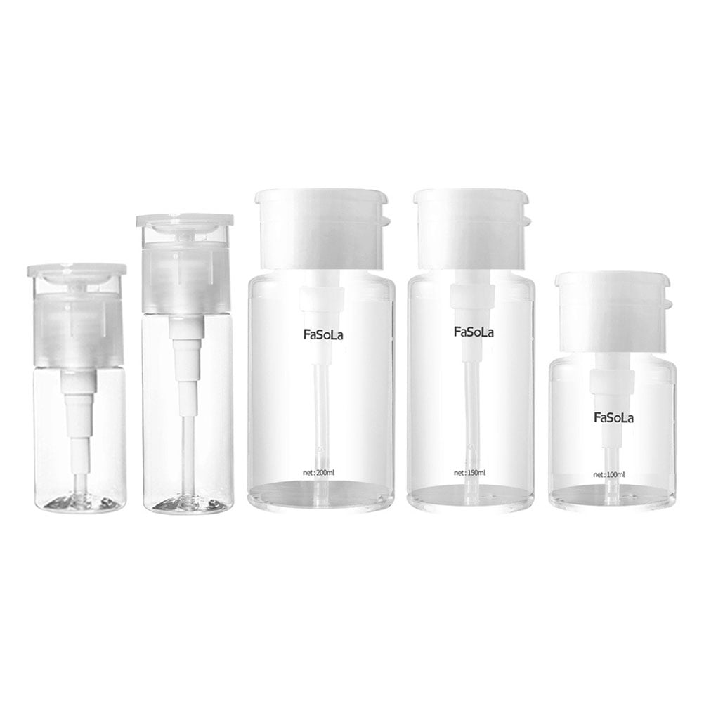 5Pcs Portable Liquid Storage Containers Glass Bottles Refillable ...