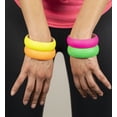 Neon 4 Pack 1980s Style Costume Bangle Bracelets Smooth Touch Finish ...