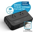 Ceptics - 6 in 1 Travel Adapter and Voltage Converter, 220V to 110V ...