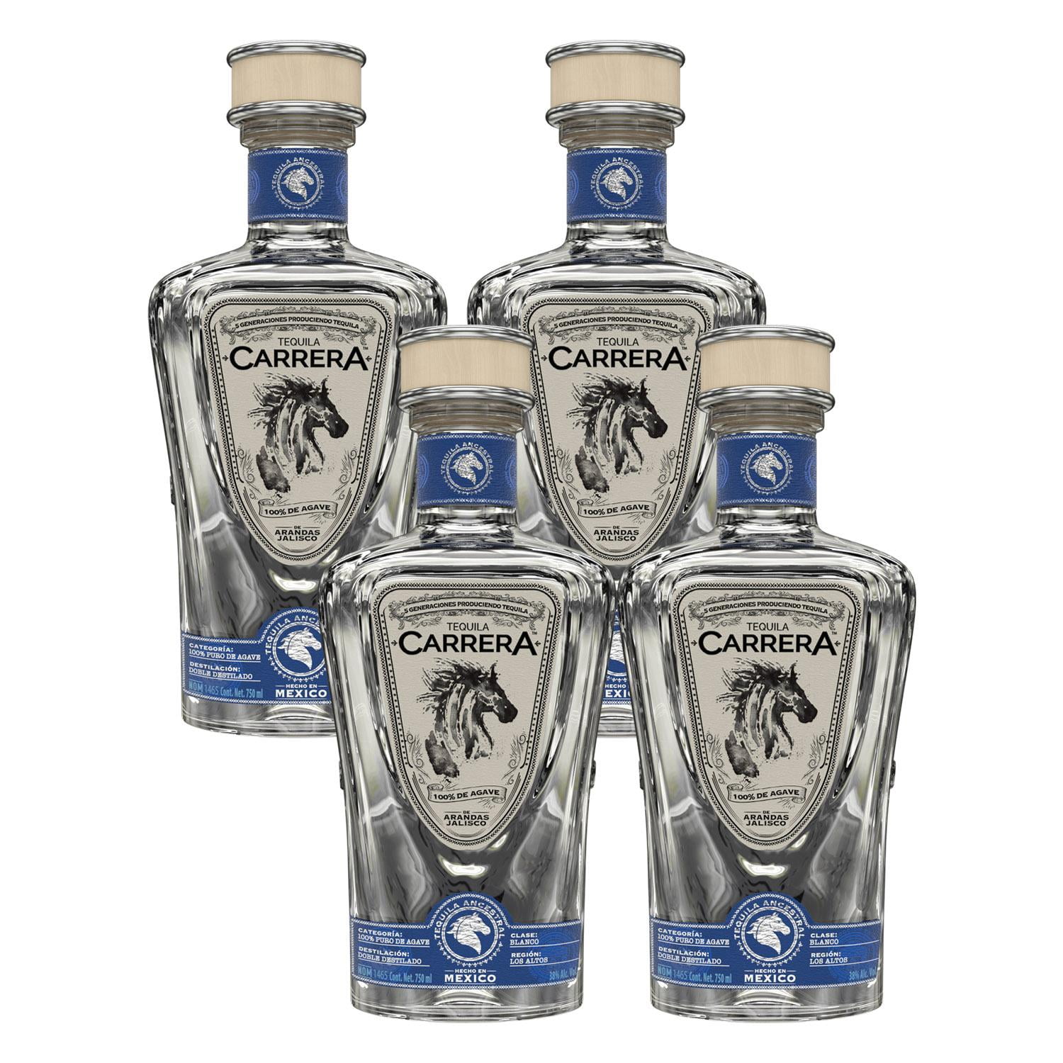 Pack de 4 Tequila Carrera Blanco 750 ml Carrera | Bodega Aurrera en línea