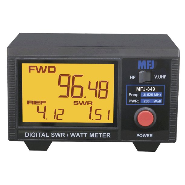 MFJ-849 Digital SWR/Watmeter, HF/VHF/UHF, 200W - Walmart.com
