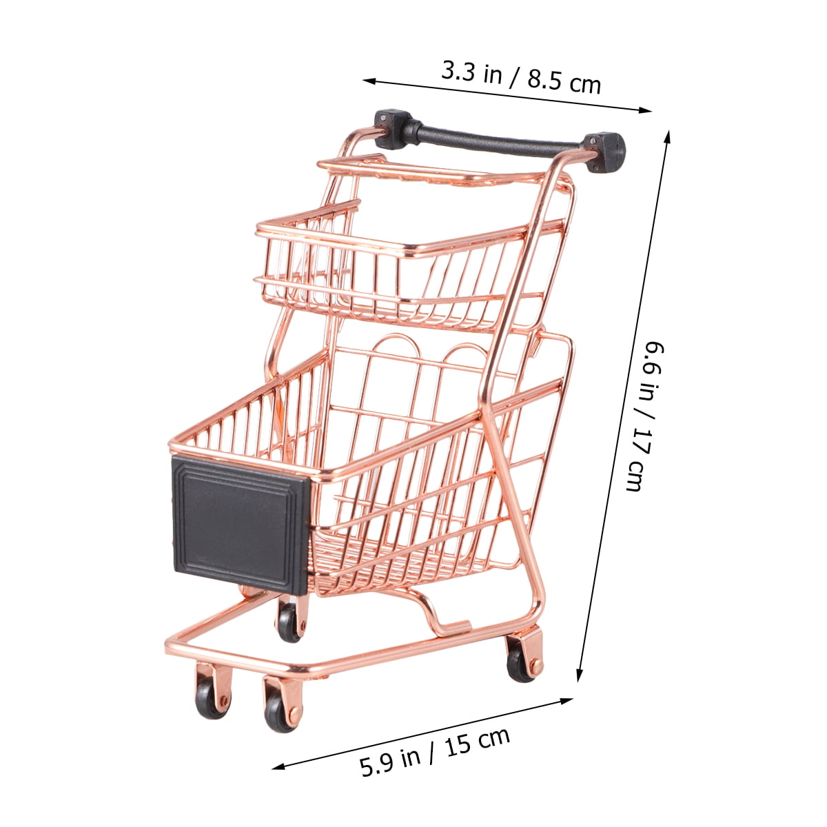 Buy Mini Two-tier Shopping Cart Children Simulation Play Toy Grocery ...