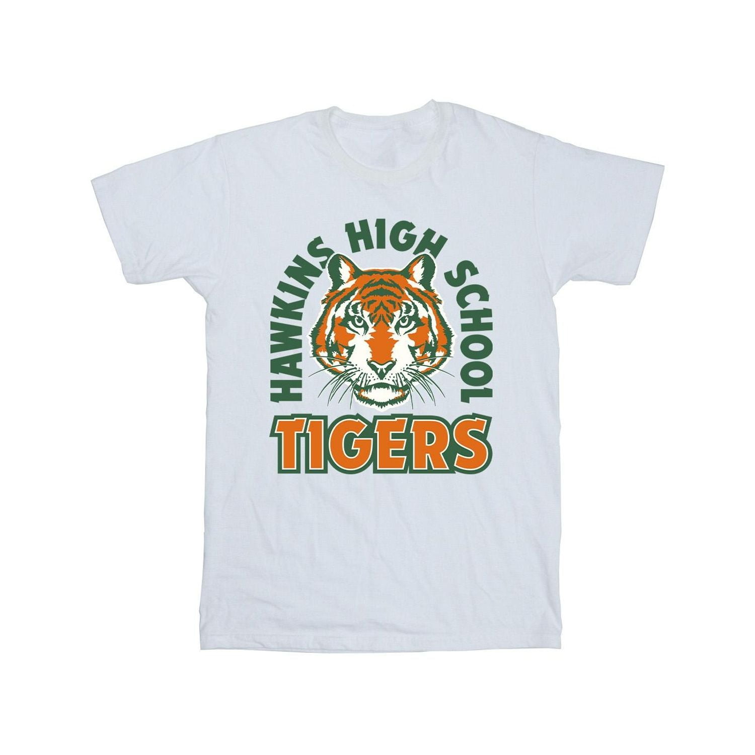 Click here for Netflix Mens Stranger Things Hawkins Arch Tiger T-... prices