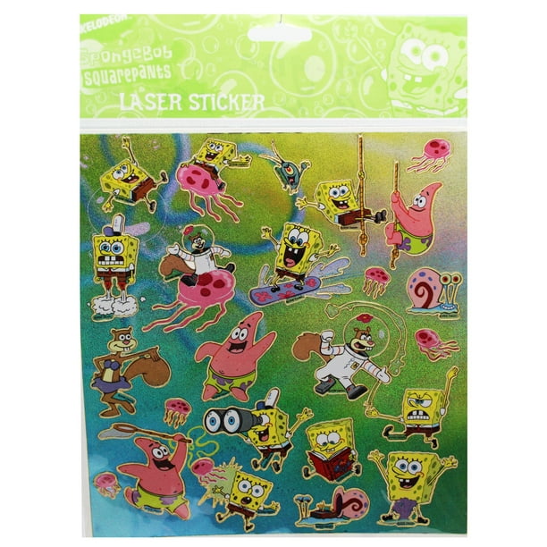 Spongebob Squarepants Laser Cut Assorted Sticker Collection (24 ...