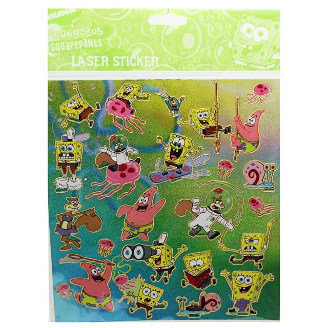 Spongebob Squarepants Laser Cut Assorted Sticker Collection (24 ...
