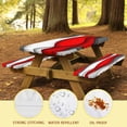 Abstract Geometric Picnic Table Cover with Bench Covers Red Gray ...