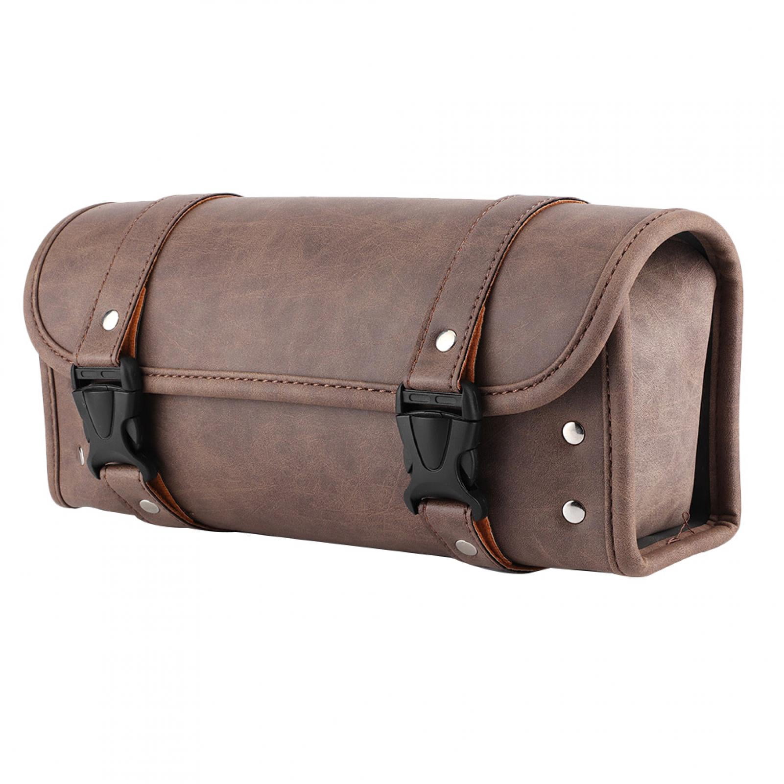 Tbest Motorcycle Saddle Bag,Vintage PU Leather Side Saddle Bags Tool ...