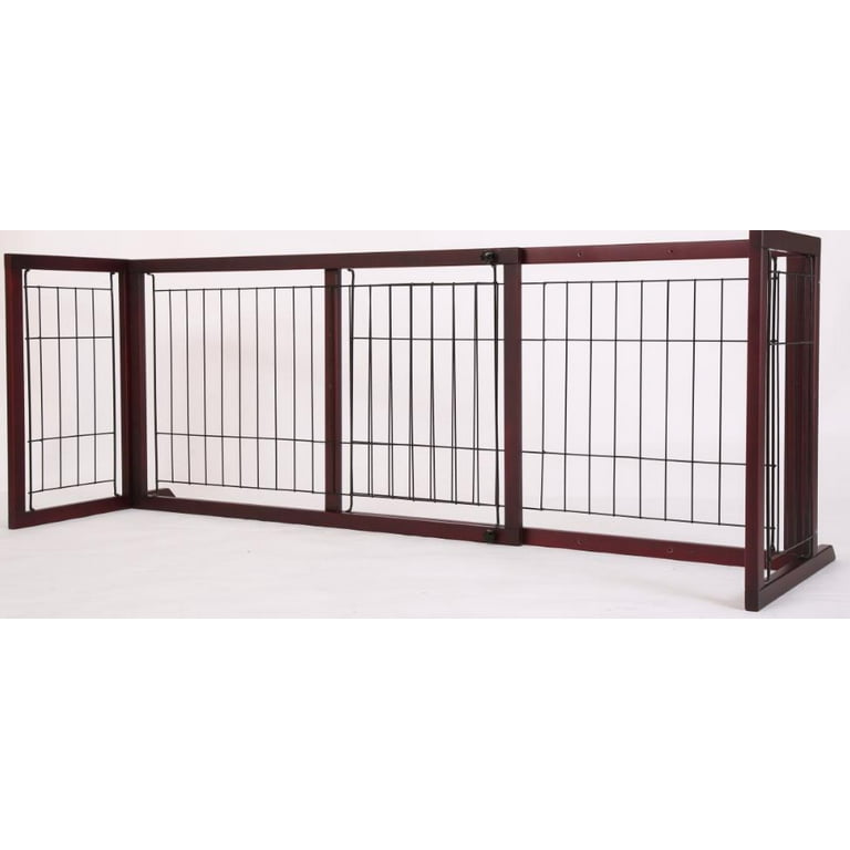 Coziwow Adjustable Wooden Dog Pet Gate Free-Standing 21''H,